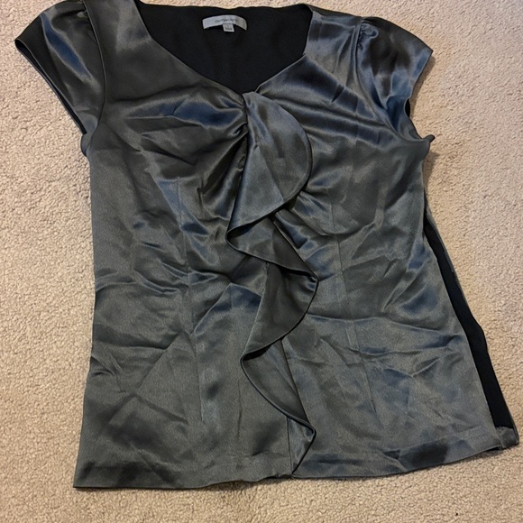Classiques Entier | Tops | Classiques Entier Satin Charcoal Blouse ...